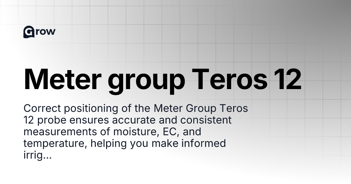 Meter group Teros 12 | Grow