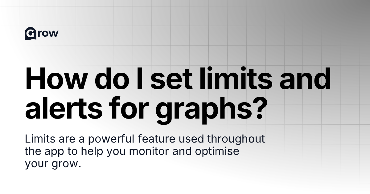 How do I set limits and alerts for graphs? | Grow